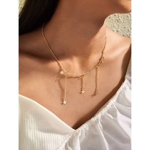 MBM Unlimited Jewelry | Gold Rhinestone Stars Layered Chain Necklace ...